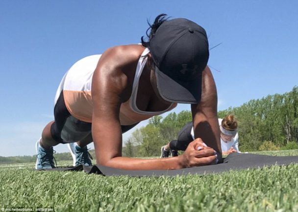Michelle Obama Shows Off Her Toned Physique As She Hosts A Weekend Bootcamp